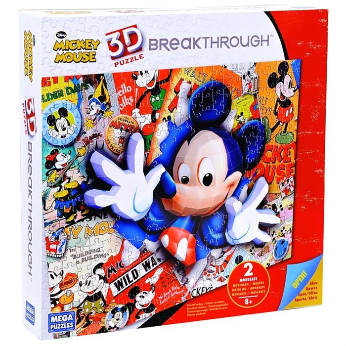 Mega Puzzles 200 Parça 3D Puzzle Breakthrough Mickey | Loco Poco