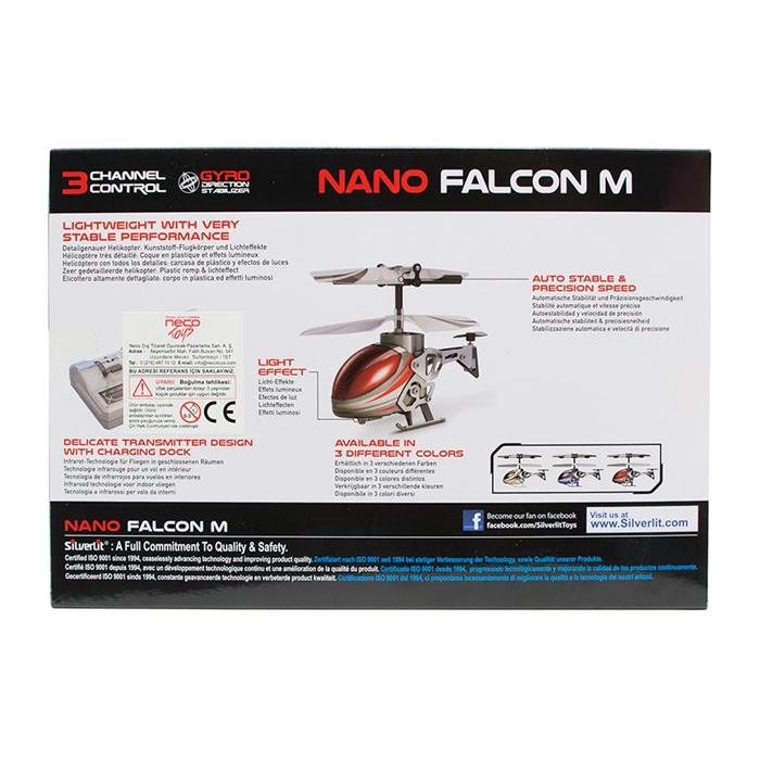 Silverlit Nano Falcon M Uzaktan Kumandalı Mini Helikopter 3CH Beyaz
