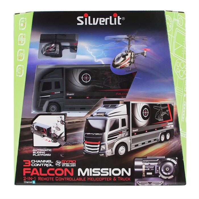 Silverlit Nano Falcon Kumandalı Helikopter ve TIR 3CH Siyah | Loco Poco