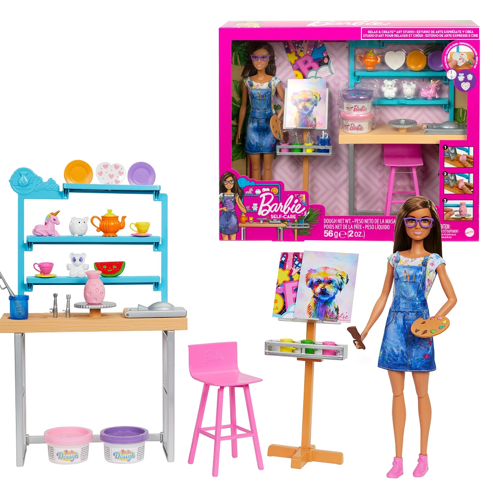 Figür BebeklerBarbieBRB/HCM85194735014811Barbie'nin Sanat Atölyesi Oyun ...