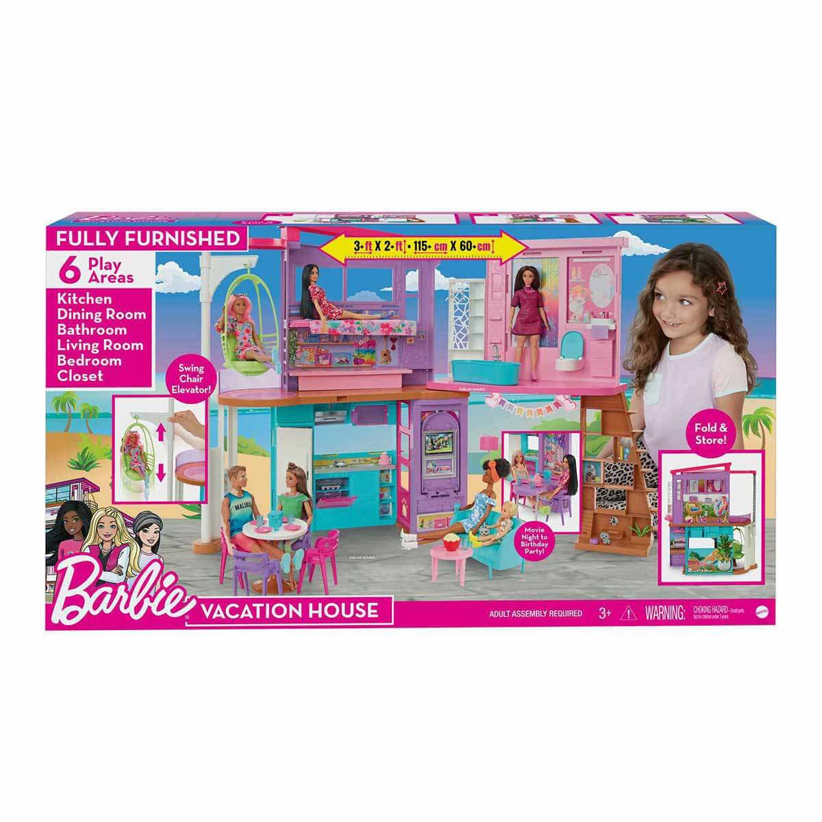 Figür BebeklerBarbieBRB/HCD50194735007639Barbie Tatil Evi Oyun Seti HCD50