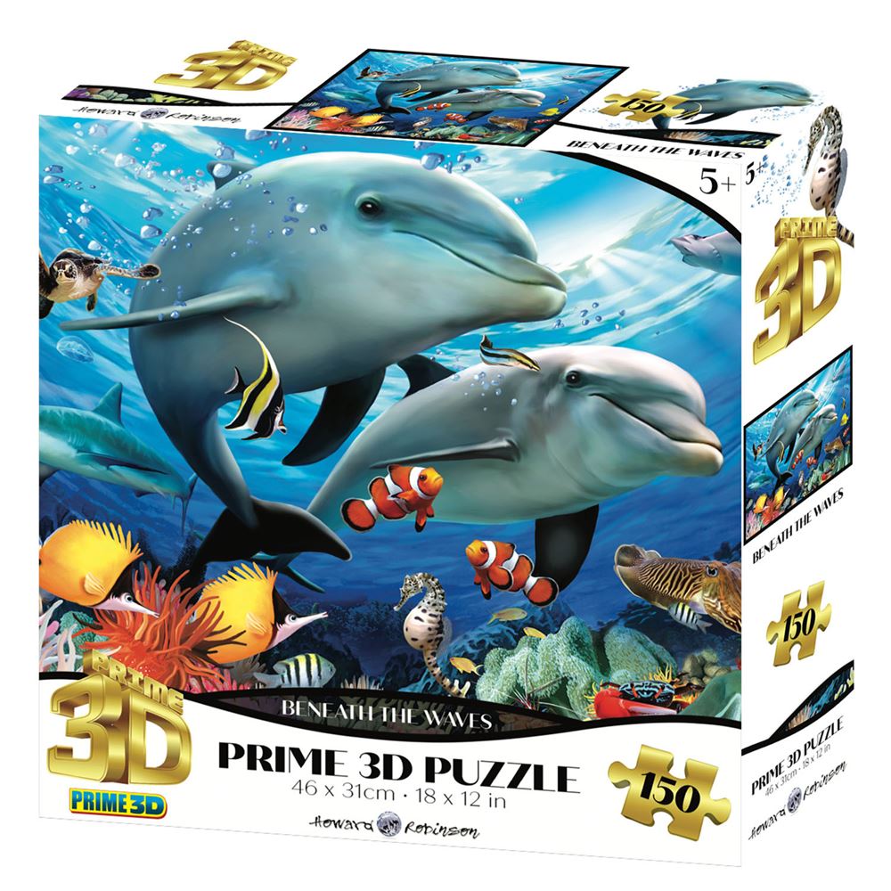 3D PuzzlePrime 3DPRM/10897670889108977Prime 3D - Dalga Altında Yunuslar ...